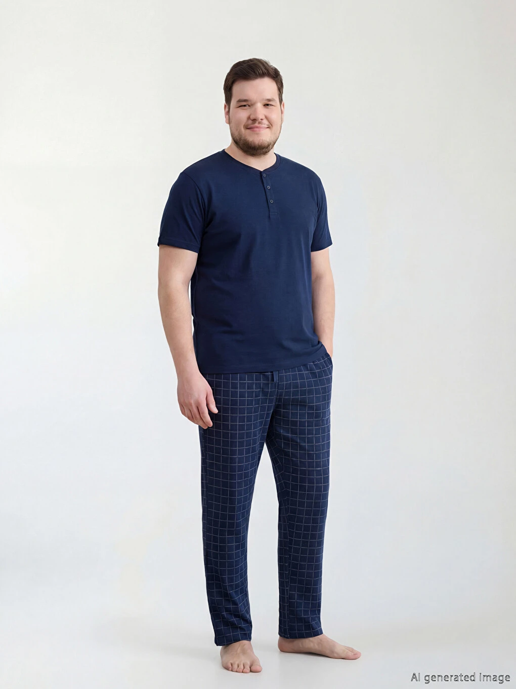 LC WAIKIKI Standardni Kroj Karirane Muške Pidžama Pantalone