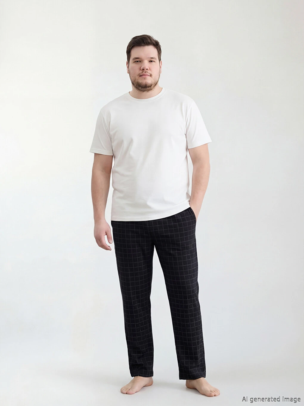 LC WAIKIKI Standardni Kroj Karirane Muške Pidžama Pantalone