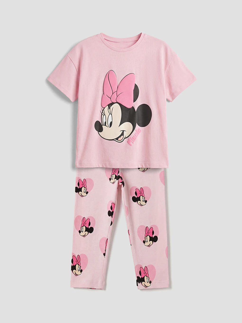 LCW Kids Minnie Mouse Štampana Majica Za Devojčice I Helanke
