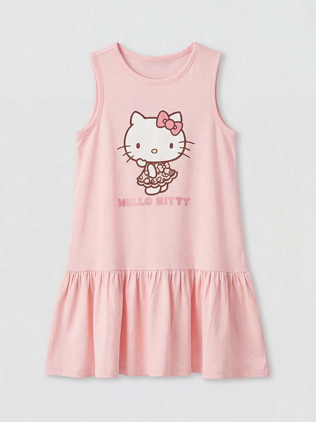 LCW Kids Hello Kitty Štampana Haljina Za Devojčice, Pakovanje Od 2 Komada