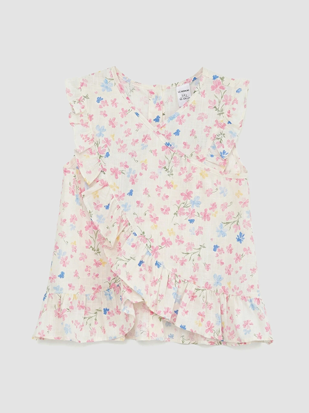 LCW Kids Cvetna Bluza I Šorts Za Devojčice