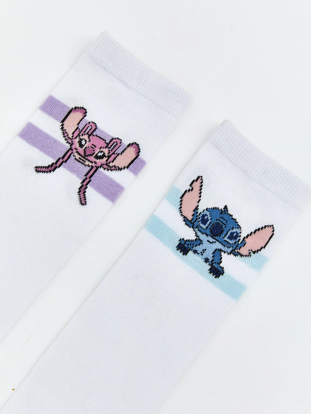 LCW Kids Dečje Dokolenice Za Devojčice Sa Stitch I Angel Dezenom 2 Pakovanja