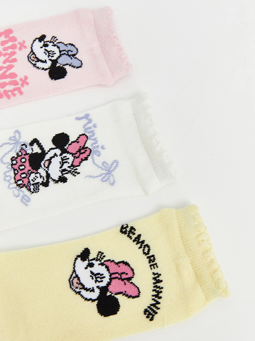 LCW Kids Sportske Čarape Za Devojčice Sa Minnie Mouse Dezenom, Pakovanje Od 5 Komada