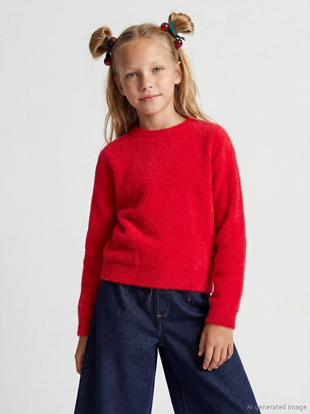 LCW JOY Set Šnala Za Kosu Cherry Charm Za Devojčice - Set Od 2 Komada