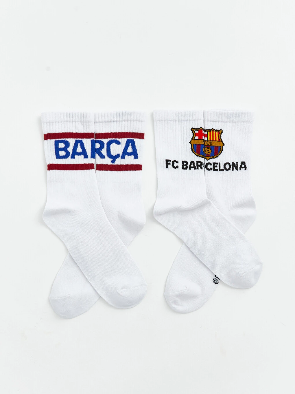 LCW Kids Fc Barcelona Štampane Dečije Čarape Do Gležnja, Pakovanje Od 5 Komada