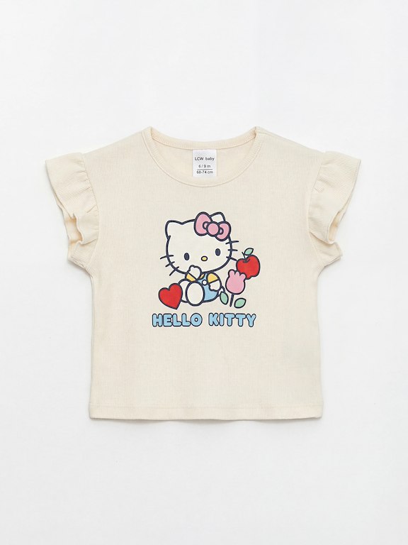 LCW baby Hello Kitty Štampani Komplet Za Bebu Devojčicu: Majica Kratkih Rukava I Šorts