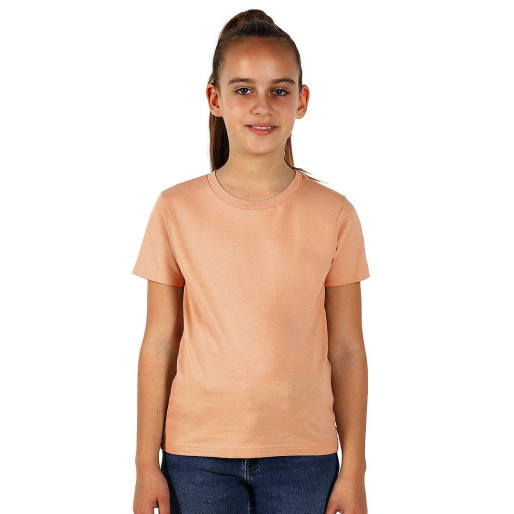 TERRA KID, DEČJA MAJICA OD ORGANSKOG ČEŠLJANOG PAMUKA, 150G/M2, KORALNA