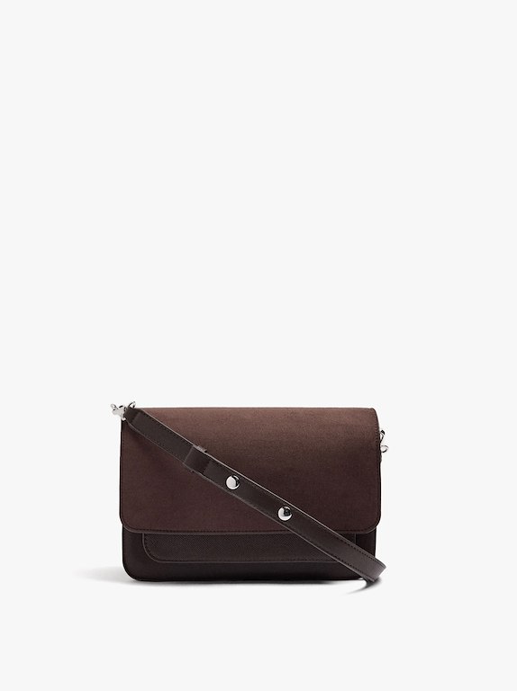 CROSSBODY BAG WITH FLAP SOFT TEXTURE