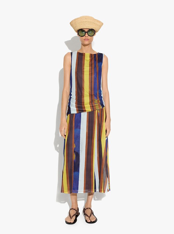 STRIPED PRINTED DRESS