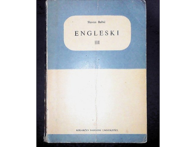 Slavna Babić ➡️ Engleski III ➡️ KNU