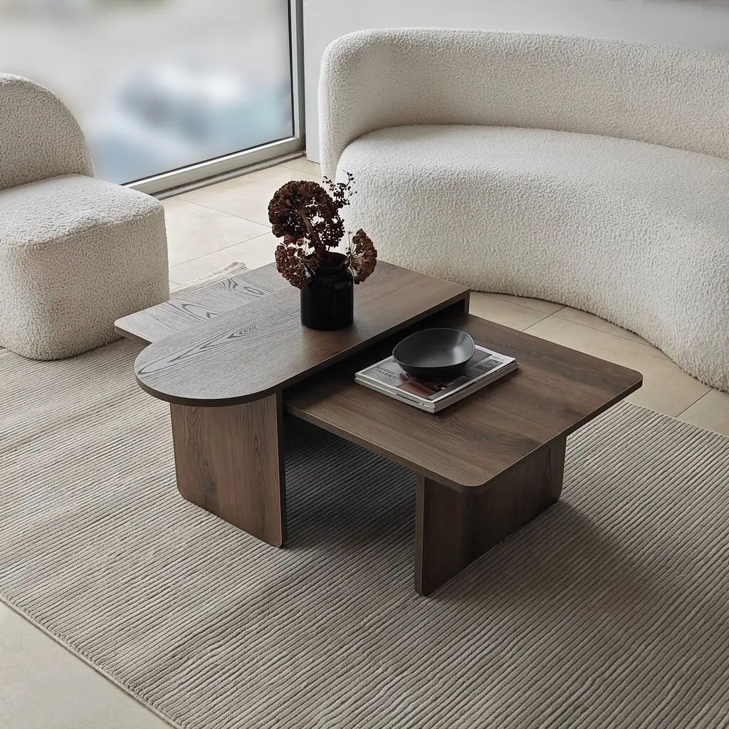 Hanah Home Set kafenih stočića, 105x35cm, Braon