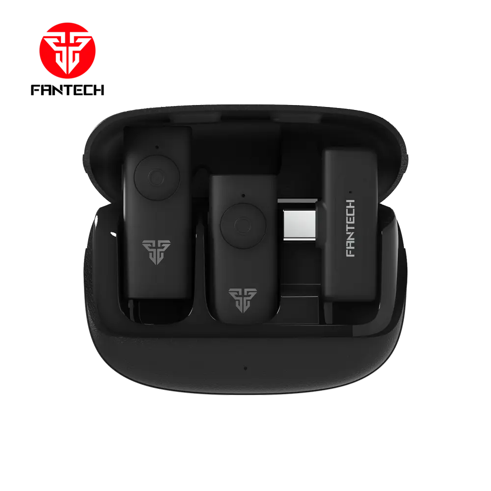 FANTECH Mikrofon Wireless Lavalier Leviosa Air WMV21C (Dual Mic) Type C crni
