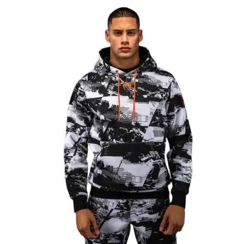 Venum Muški sportski duks UFC Zenith Authentic Fight Week, Sa kapuljačom, Beli