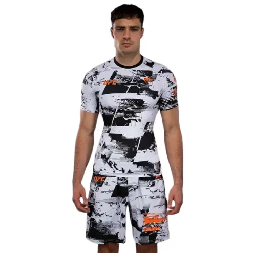 Venum Kompresiona majica Rashguard UFC Zenith Authentic Fight Week, Kratak rukav, Beli