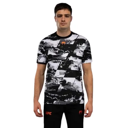 Venum Muška sportska majica UFC Zenith Authentic Fight Week, Kratak rukav, Bela