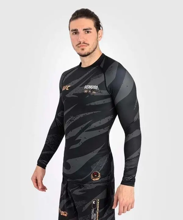 Venum Kompresiona majica Rashguard UFC Adrenaline Authentic Fight Week, Dugi rukav, Crna