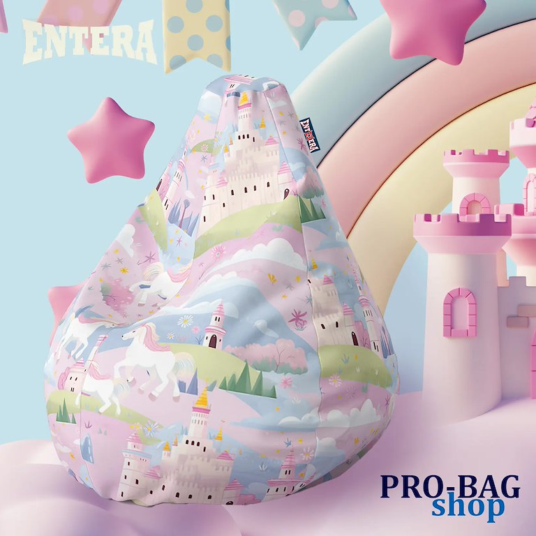 ENTERA Lazy Bag za devojčice - Princezine doline i dvorci - 201