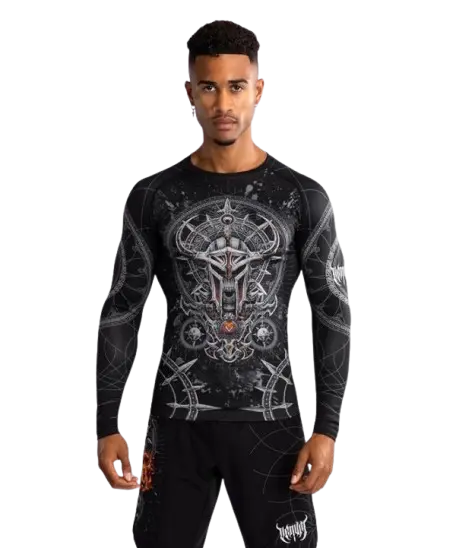 Venum Kompresiona majica Rashguard Gladiator 5.0, Dugi rukav, Crno-srebrna