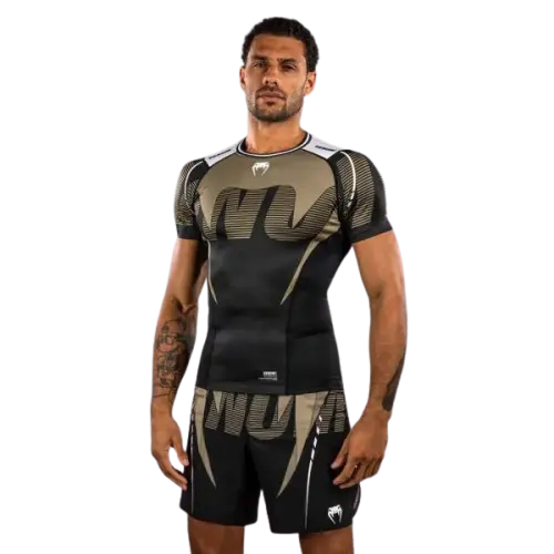 Venum Kompresiona majica Rashguard Adrenaline, Kratki rukav, Crna