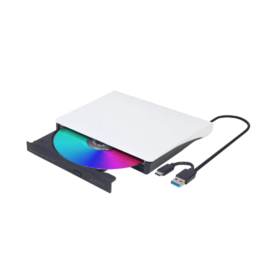 Gembird eksterni DVD RW USB + Type-C, USB 3.1 Gen1, DVD-USB-031-BW