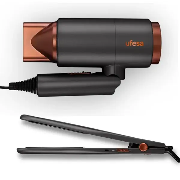 Ufesa Set za kosu, Fen i presa, 2200W, Crni