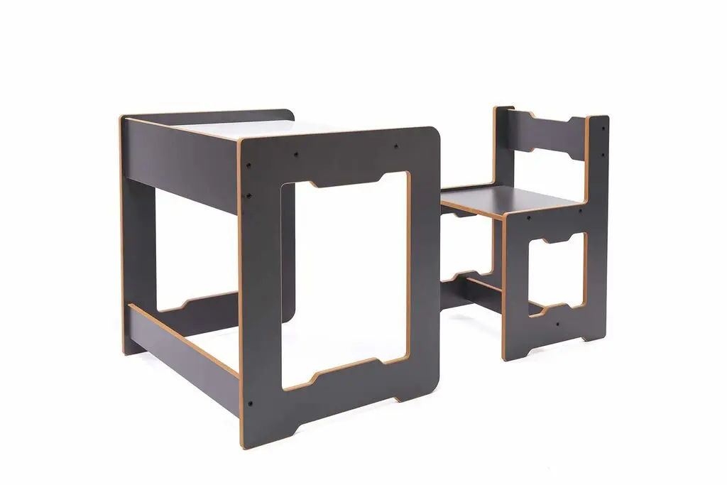 Hanah Home Dečiji set Sto i stolica, 56x55x45cm, Antracit