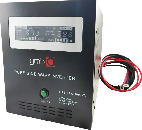 GEMBIRD UPS čist sinusni pretvarač sa produženom autonomijom PSW-5000VA, GMB long, 3500 W, 220/48 V, Crni
