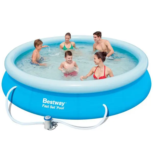 BESTWAY Bazen za dvorište 366x76 cm Fast set sa pumpom plavi