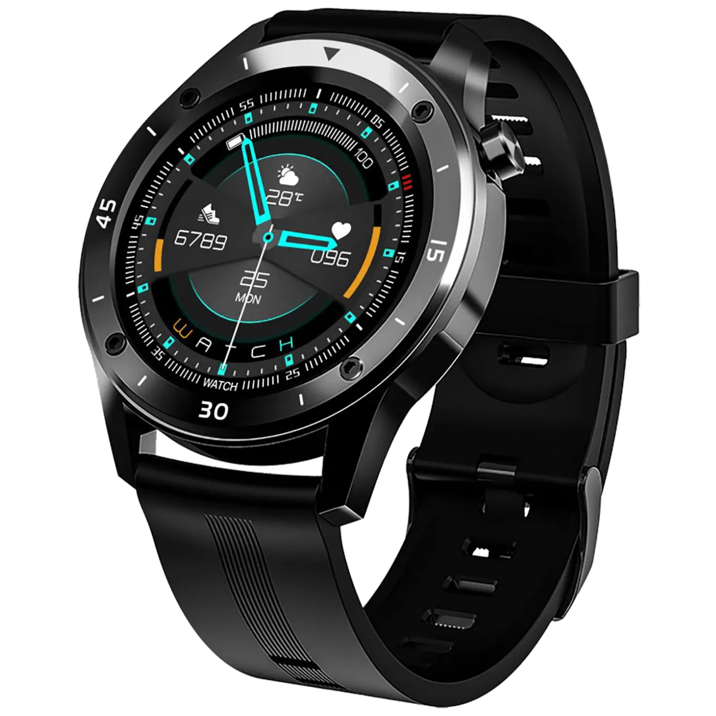 MEANIT Pametni sat M9 Light, sport, vodootporan IP67, crni