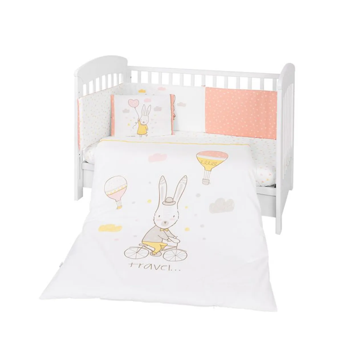Kikka Boo posteljina sa ogradicom 60x120cm Rabbi