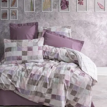 DekorDom Set posteljine Single CB Maro, 140x200cm, Ljubičasti