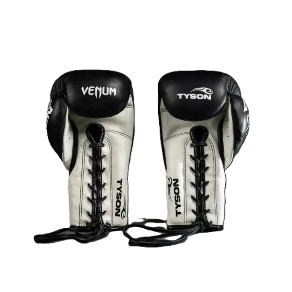 Venum Rukavice za boks sa pertlama Giant 2.0 Mike Tyson Pro, Crno-bele