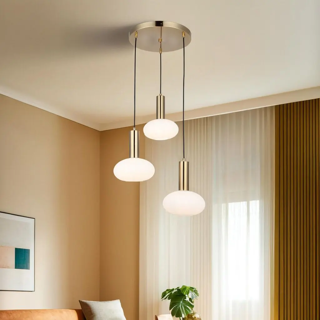 Opviq Luster Kabo-52-03, O19, 12cm, IP20 Zlatno-bele boje