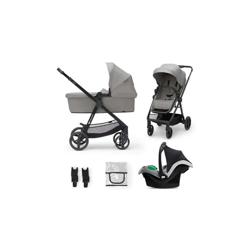 Kinderkraft Kolica za bebe 3u1 Newly, Siva