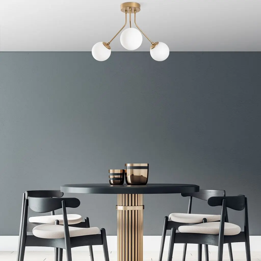 Opviq Luster Orion-13956, 56cm, IP20, Belo-zlatne boje