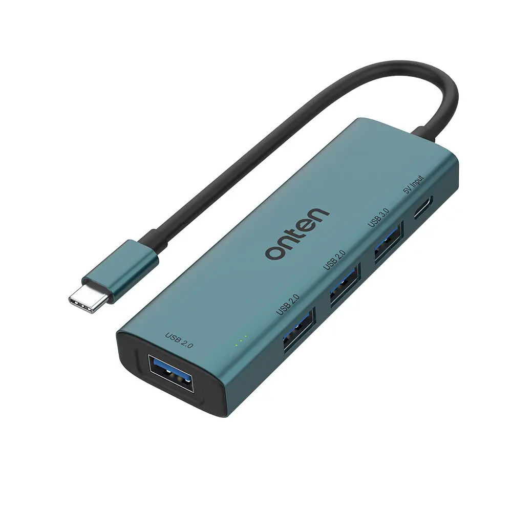 Onten USB Hub OTN-UC119, USB Type‑C sa 4 porta (3× USB 2.0 + 1× USB 3.0), kabl 16cm