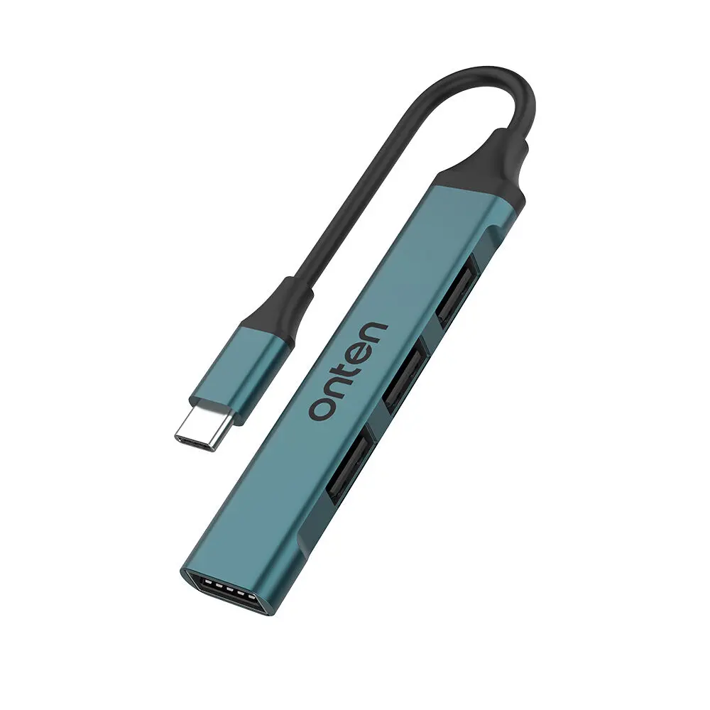 Onten USB Hub OTN-9701D, USB Type‑C sa 4 USB 2.0 porta, Kabl, 10cm