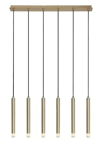 Rabalux Visilica Ramira, 6x5W, 6xG9, 77cm, Zlatna