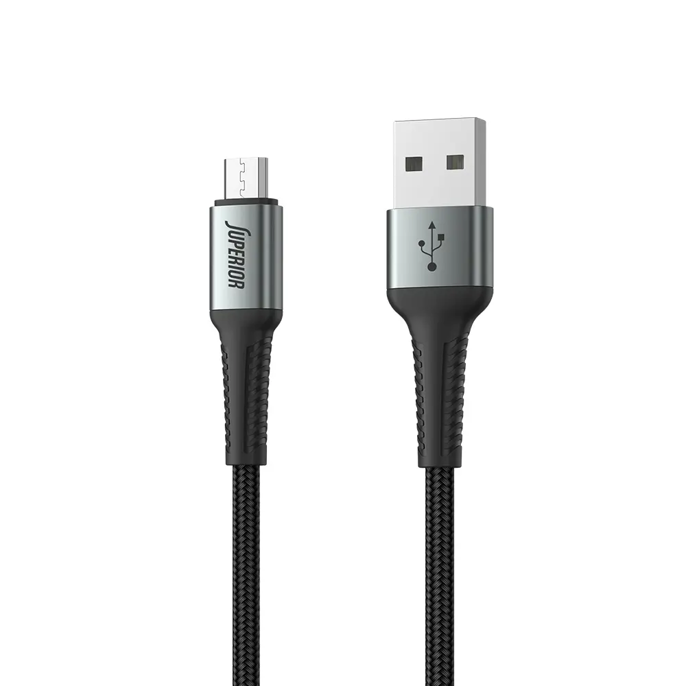 SUPERIOR USB data kabal SU-K104 , Fast, 12W, 2.4A, USB A na Micro , 1m, Crni