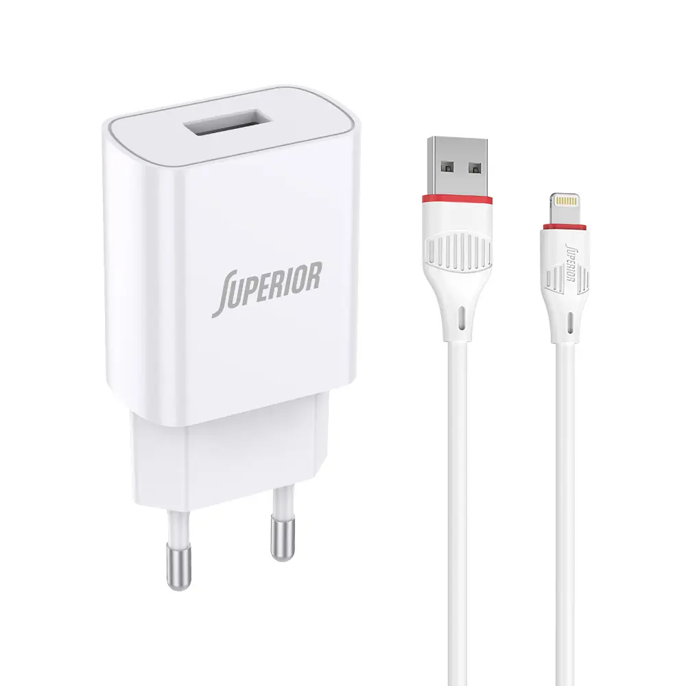 Kućni Punjač SU-P100 10.5W 2.1A Lightning, Beli