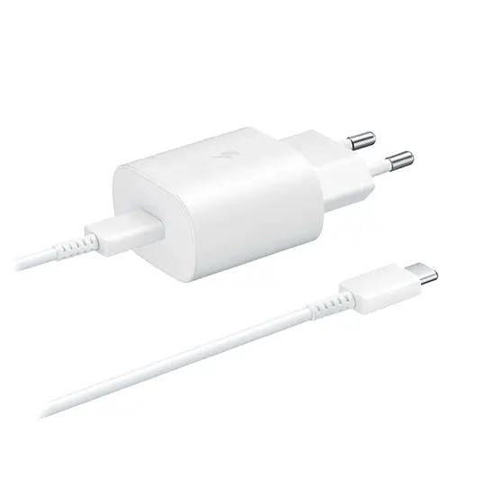 Punjač za Samsung, Super Fast 25W/3A, PD, Kabl tip C, HQ, Beli
