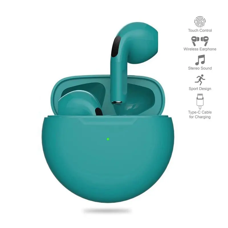 Airpods Bluetooth slušalice T-phox Pro, Zelene