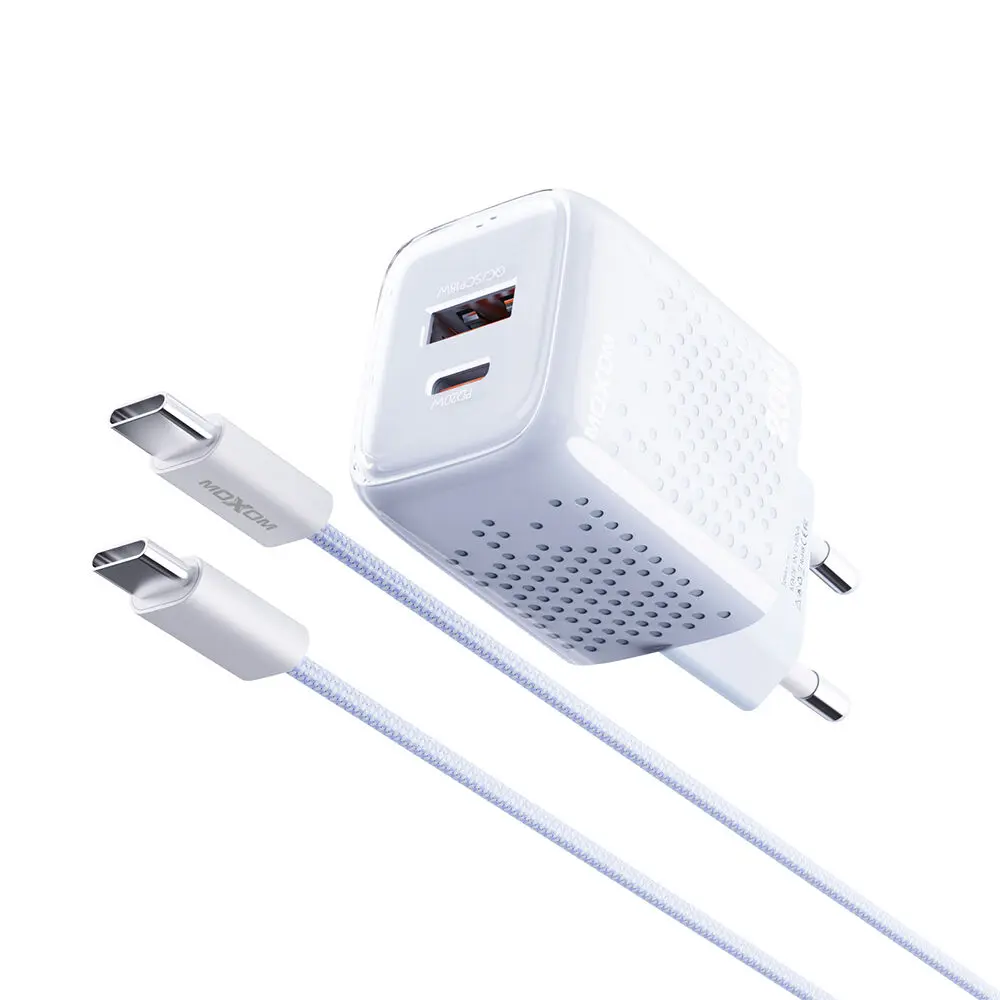 Moxom Kućni punjač MX-HC206 18W FAST PD 20W Type C na Type C, Plavi