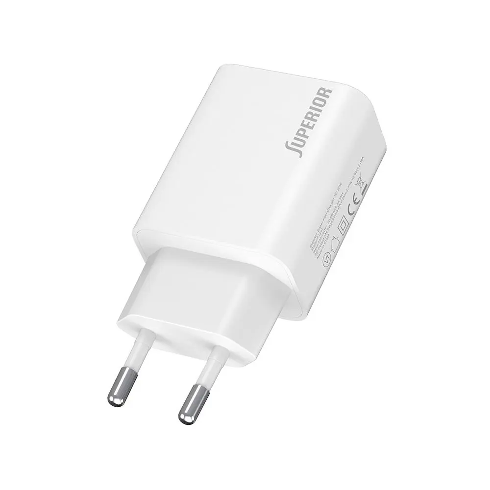 Superior Adapter punjač SU-P103 Super Fast PD 25W 3A Type C (CERT), Beli