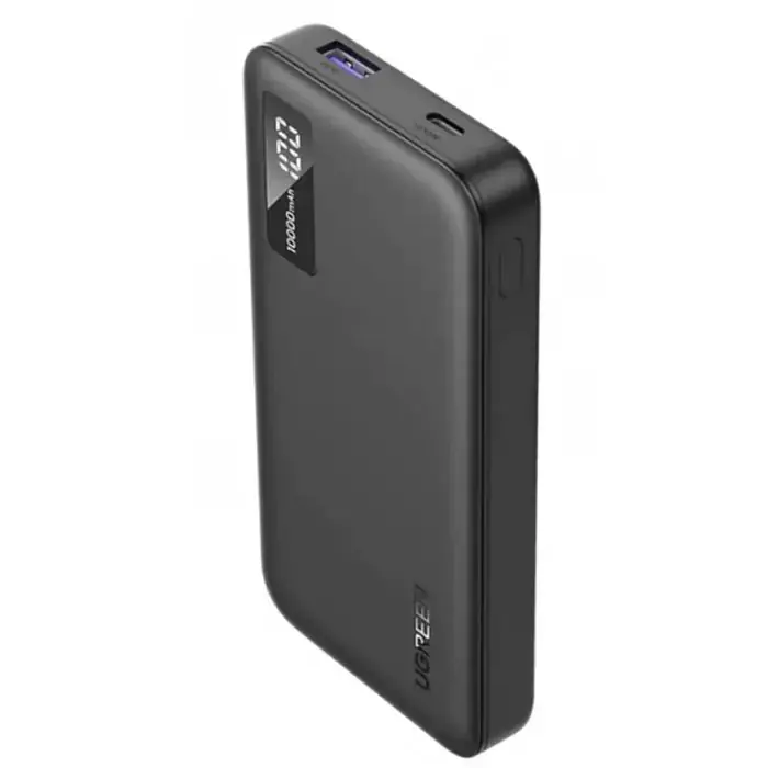 Ugreen Eksterna baterija PB311, 10000mAh, Dvosmerno brzo punjenje, Crna