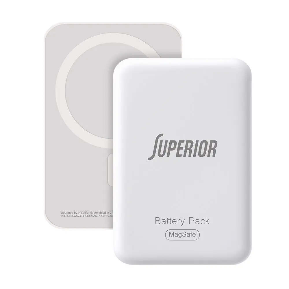 Remax Power Bank MagSafe MP‑5 PD20W + 15W Wireless 5000mAh, Sivi