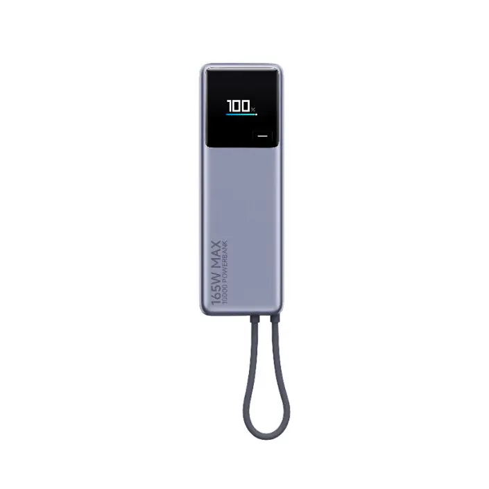 Xiaomi eksterna bateriјa, 10000mAh, 165W, integrisani kabl, siva