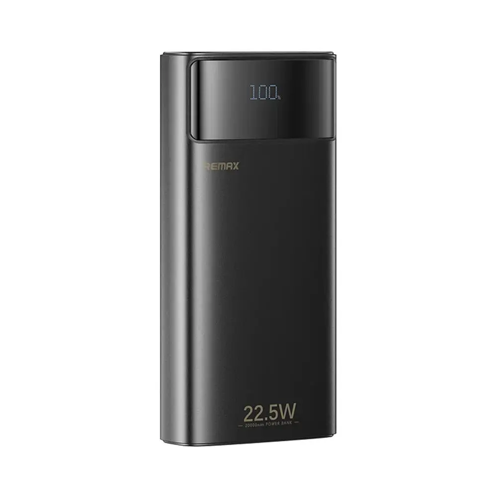 Remax Power Bank FC‑12 LED Flashlight PD20W + QC22.5W 20000mAh, Crni