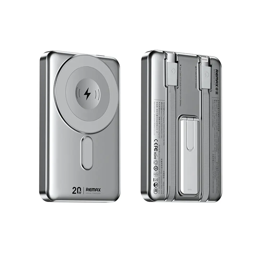 Remax Power Bank Magsafe CX-2 15W 10000mAh srebrni