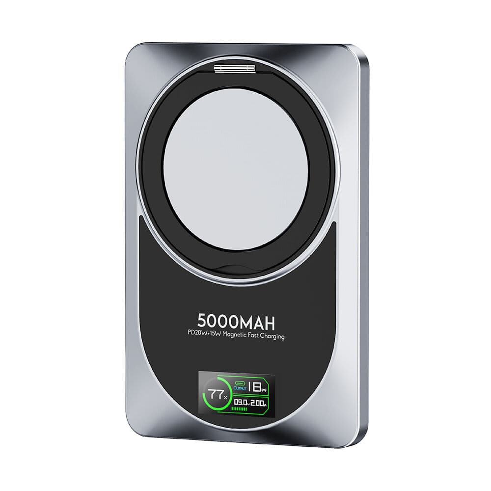 Moxom Power Bank Magsafe MX-PB182 360 Rotate PD20W+15W magnetic fast 5000mAh, Crni